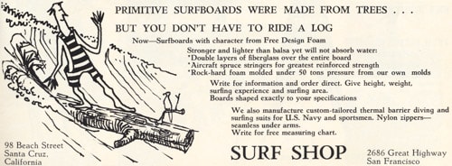 The first 10 surfboard ads from the very first issue of SURFER - Surfer