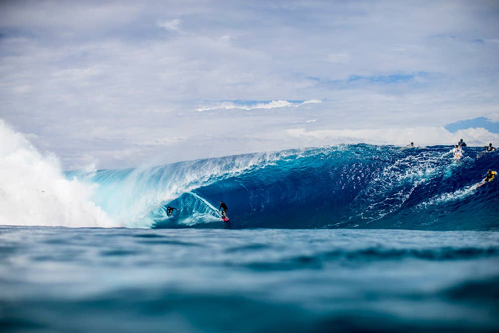 On Set in Tahiti | SURFER Magazine - Surfer